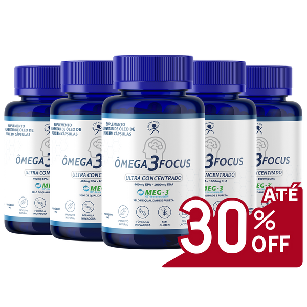 ÔMEGA 3 FOCUS 5 POTES | Qualidade Garantida Nutriage
